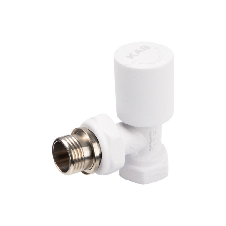 Angle Radiator Valve White Type - Valve, Flex Hose, PPR Pipe